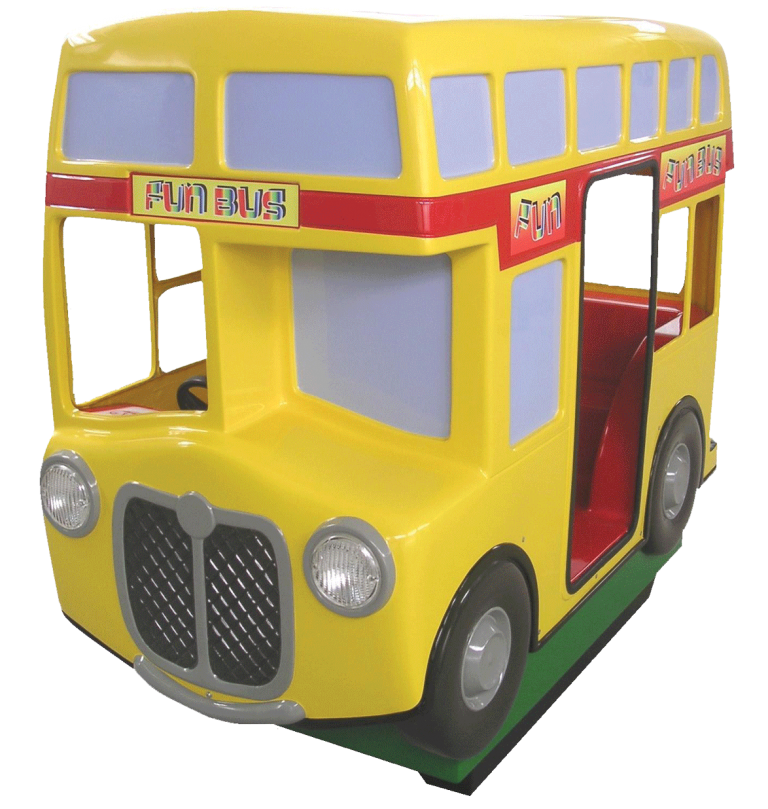 Yellow City Fun Bus Kiddie Ride - Leisurematic